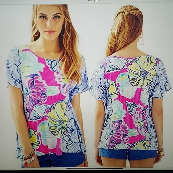 Lilly Pulitzer | Tops | Lilly Pulitzer Kaliko Caftan Top Sm | Poshmark